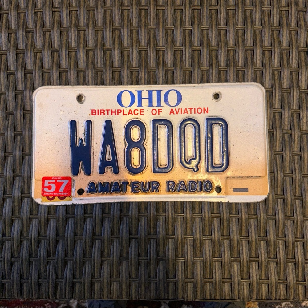 Wa8dqd Ohio Birthplace Of Aviation License Plate Amat… - Gem
